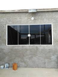 JANELA VIDRO FUMÊ TRADICIONAL 8MM 4 FOLHAS INSTALADA VEJA A DESCRIÇÃO ...